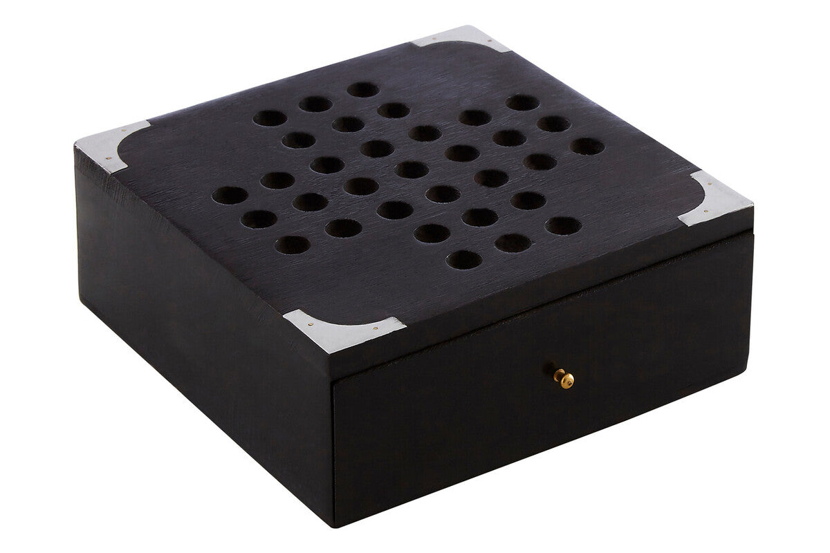 Churchill Games Black Sheesham Wood Solitaire Games Box – Diletto Gifts