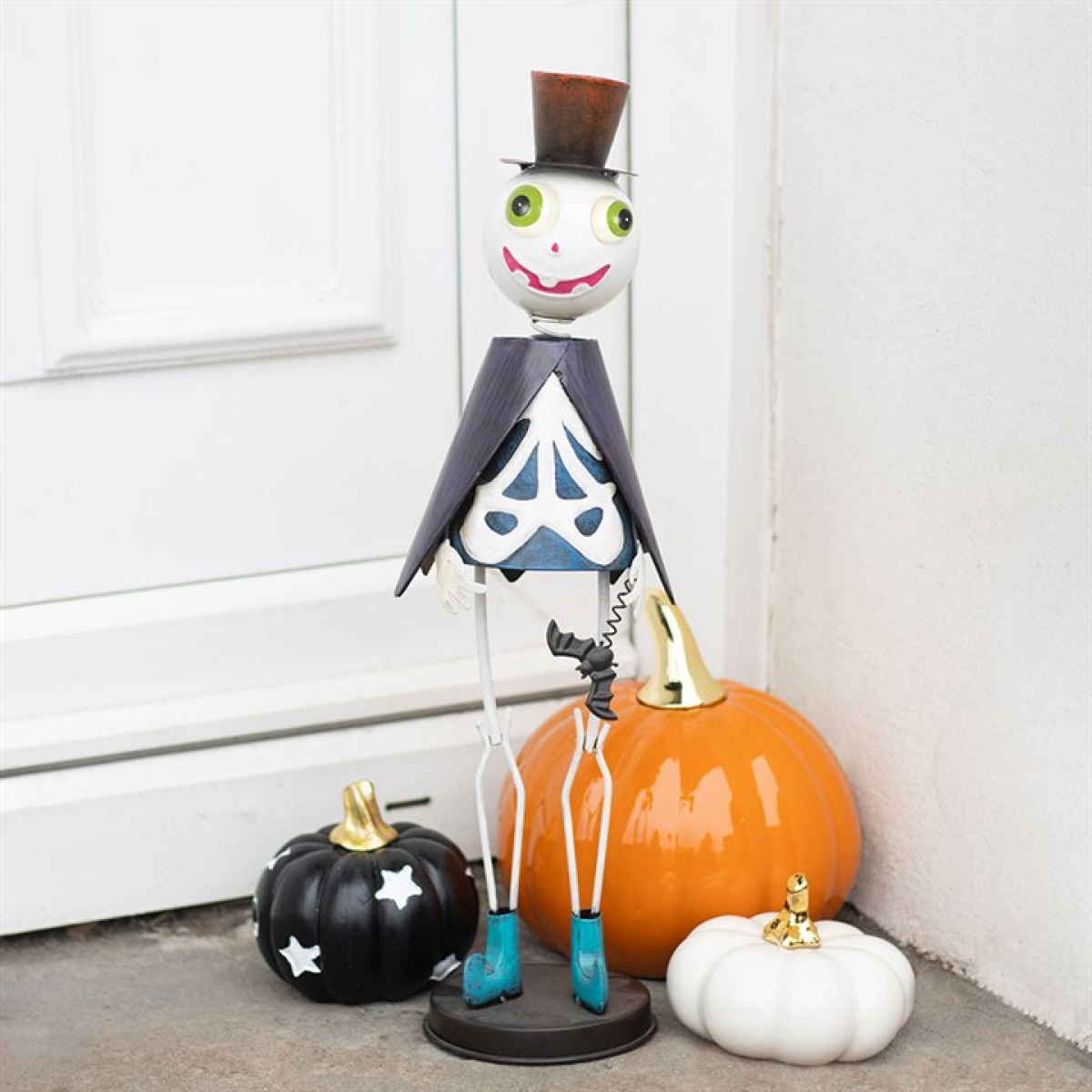 Metal Skeleton Ornament with Top Hat – Diletto Gifts